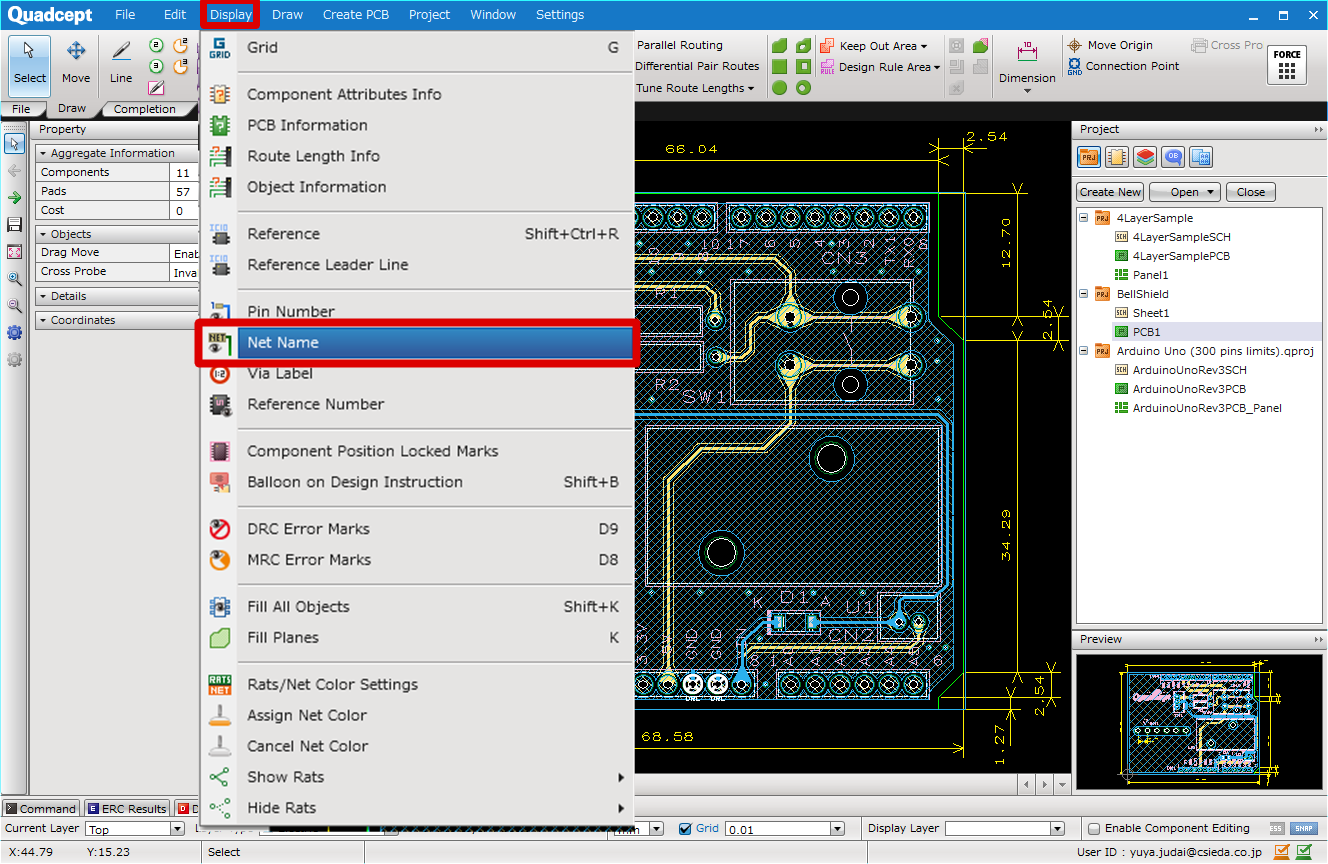 PCB Layout CAD - Net Name